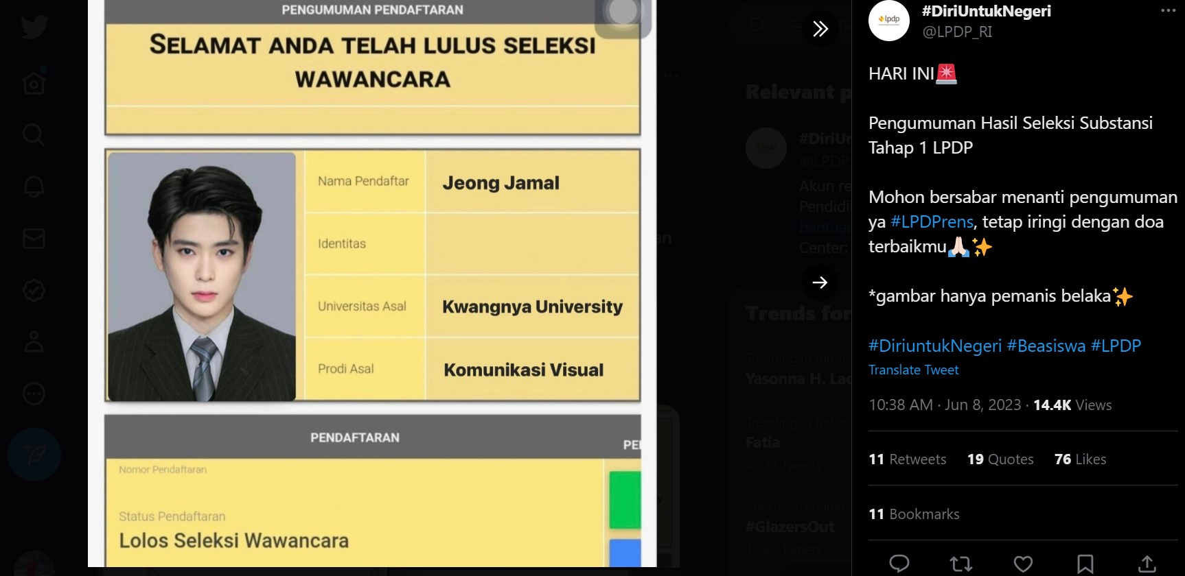 Ini ?Link dan Cara Cek Pengumuman Beasiswa LPDP Tahap 1 2023